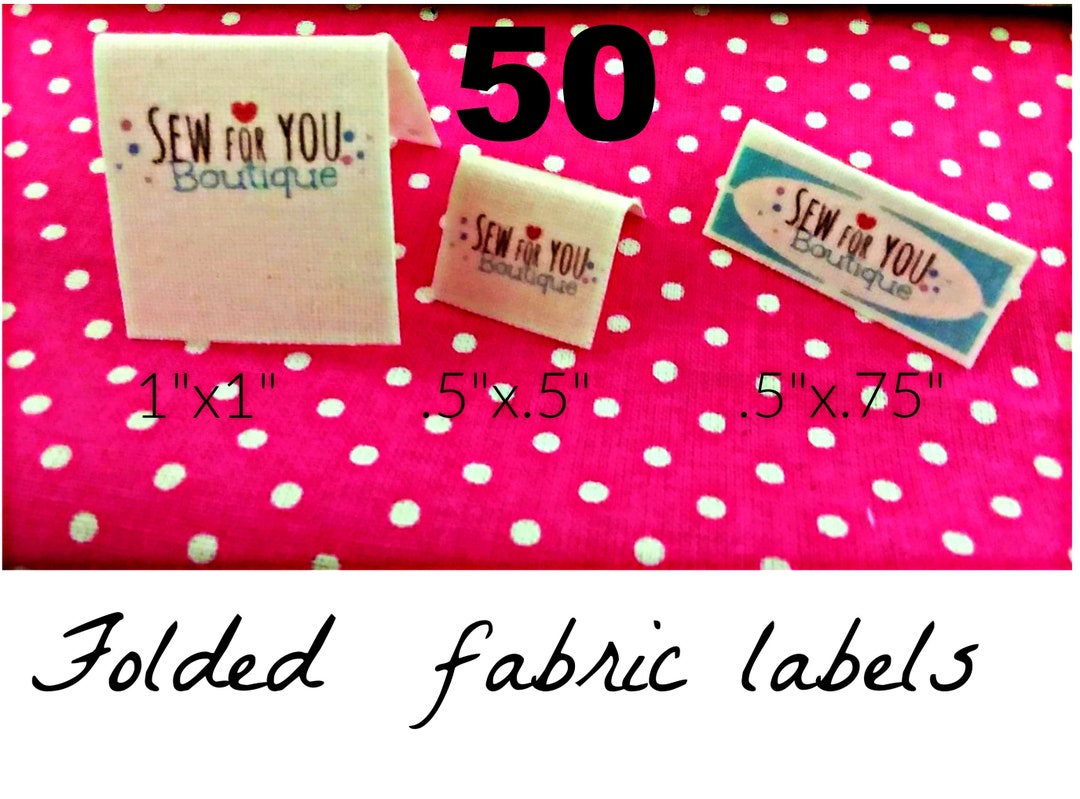 50 Folded Fabric Labels Doll Clothes Pocketbooks Plushies Stuffed ...