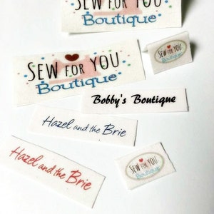 80 Iron PRE_CUT Iron on Tiny Fabric Labels 1.5"x.5" Doll Clothes ...