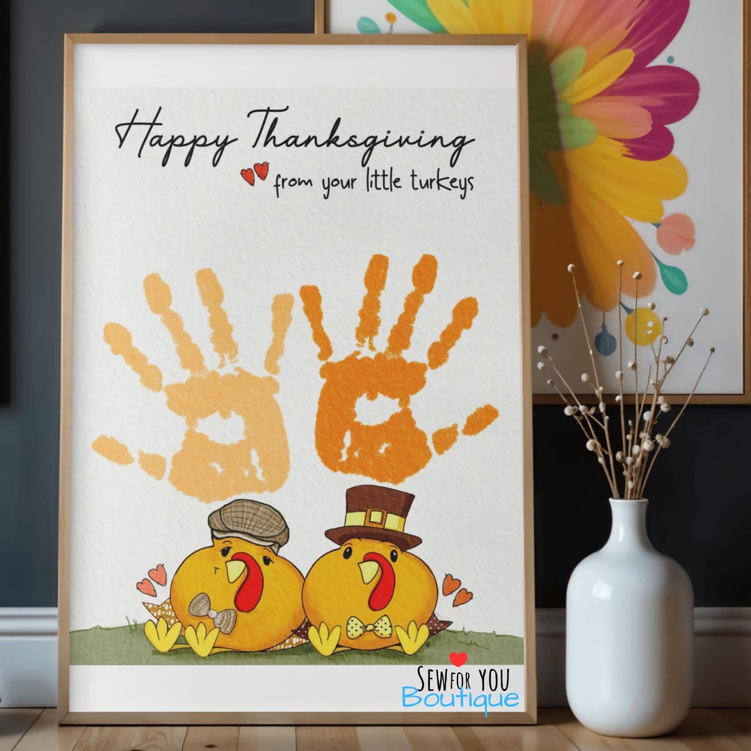 Thanksgiving Turkey Handprint Art, DIY Keepsake (digital Download) - Etsy