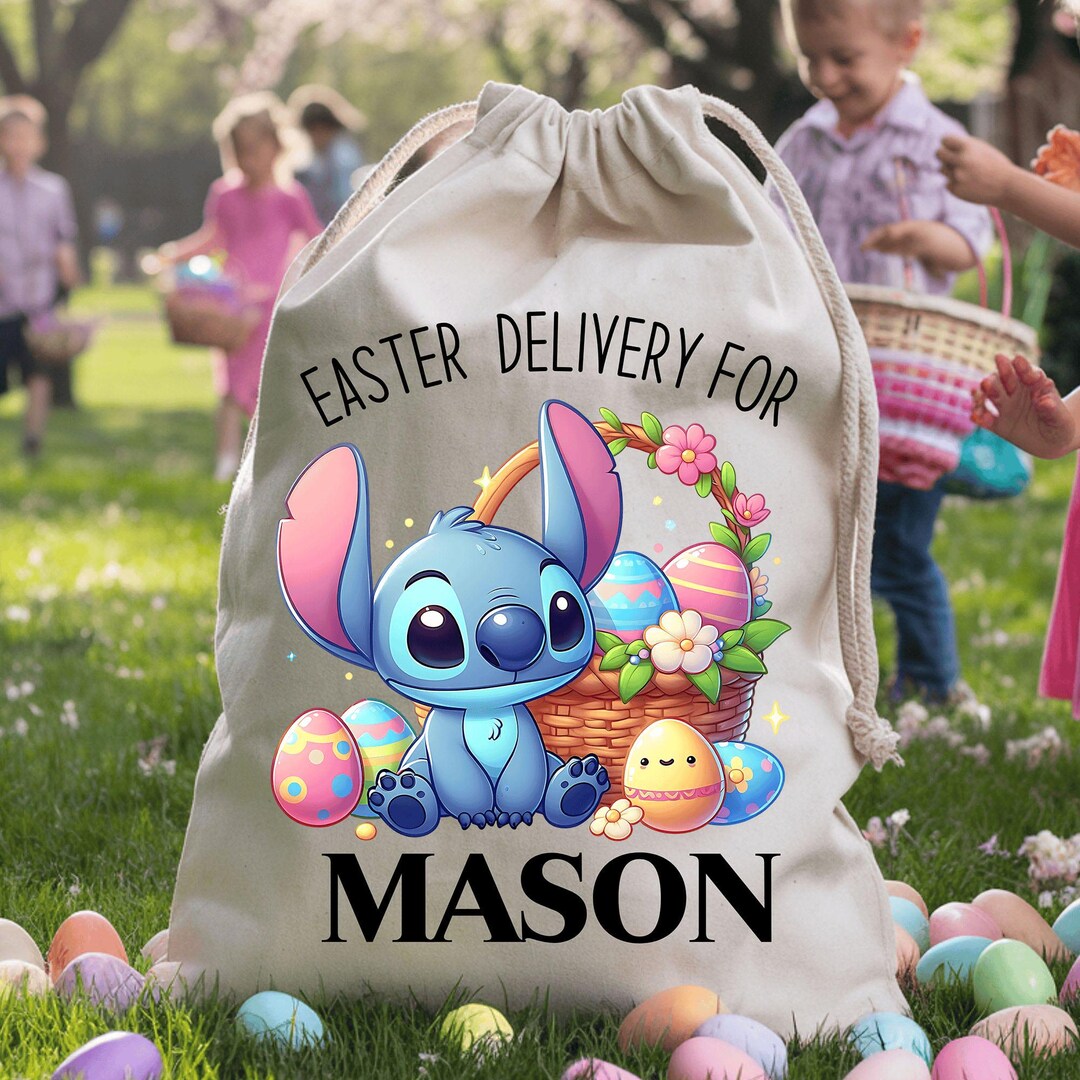 Personalized Easter Bag, Easter Delivery, Kids Easter Gift, Easter Egg Hunt Sack, Easter Basket ...