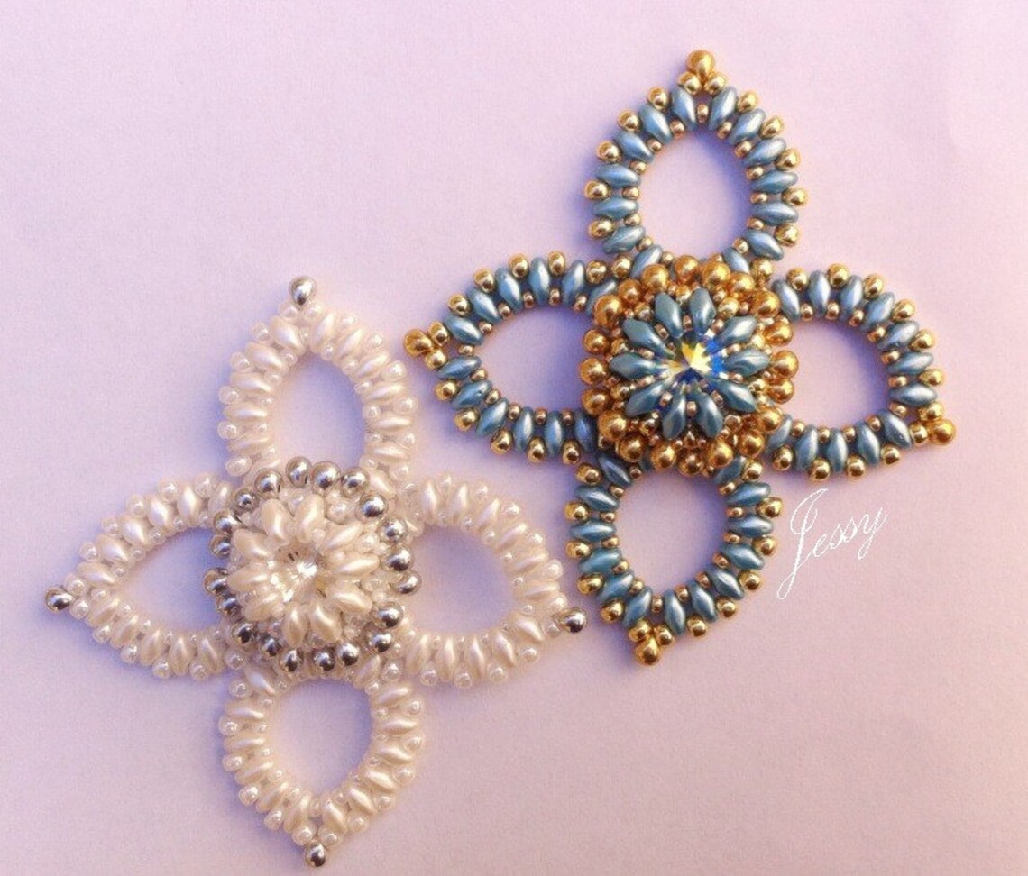 Tutorial Queen Cross Superduo - Etsy