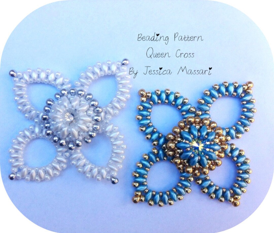 Tutorial Queen Cross - Superduo - Etsy