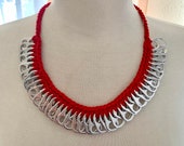 Necklace Choker Handmade With Soda Top Pop /soda Tabs and - Etsy