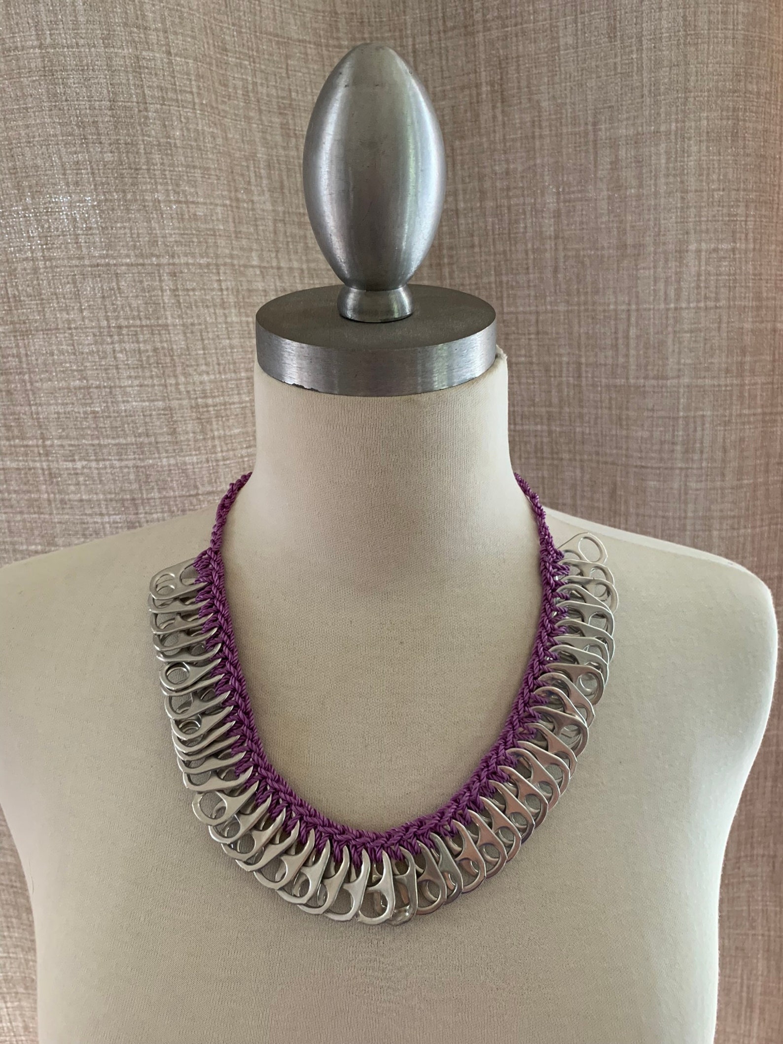 Necklace, Choker Handmade With Soda Top Pop /soda Tabs and Sturdy Nylon ...