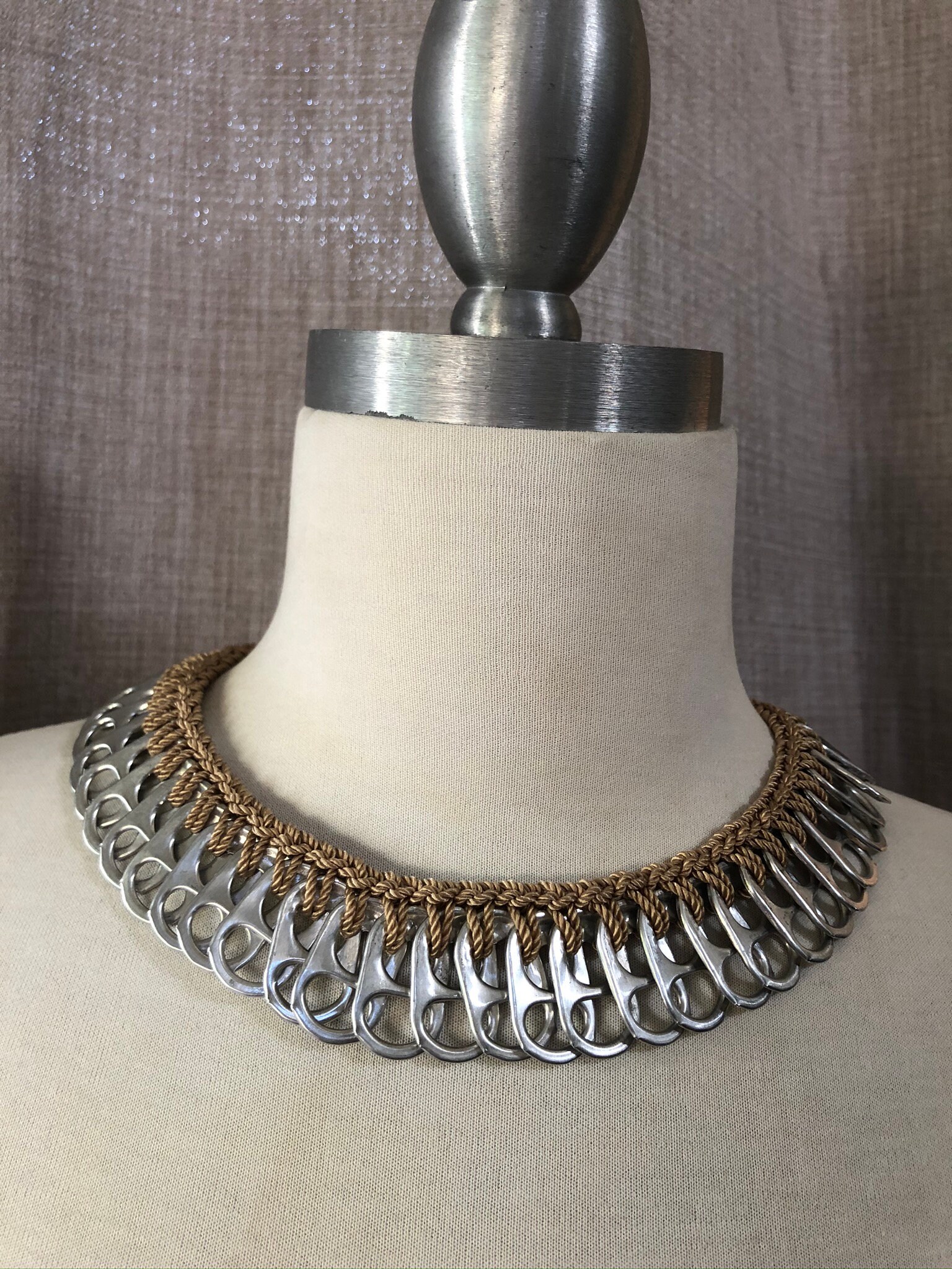 Necklace, Choker Handmade With Soda Top Pop /soda Tabs and Sturdy Nylon ...