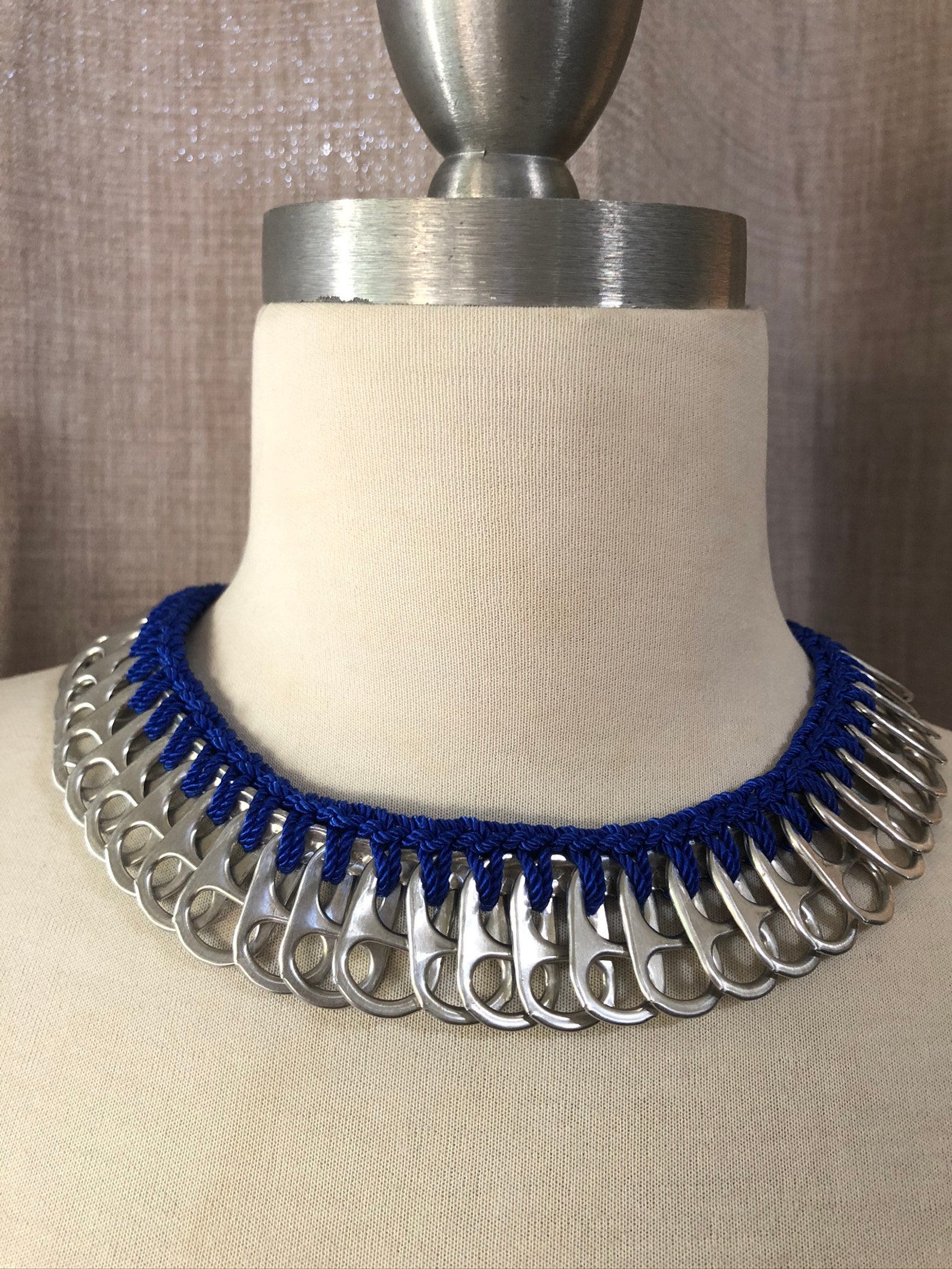 Necklace, Choker Handmade With Soda Top Pop /soda Tabs and Sturdy Nylon ...