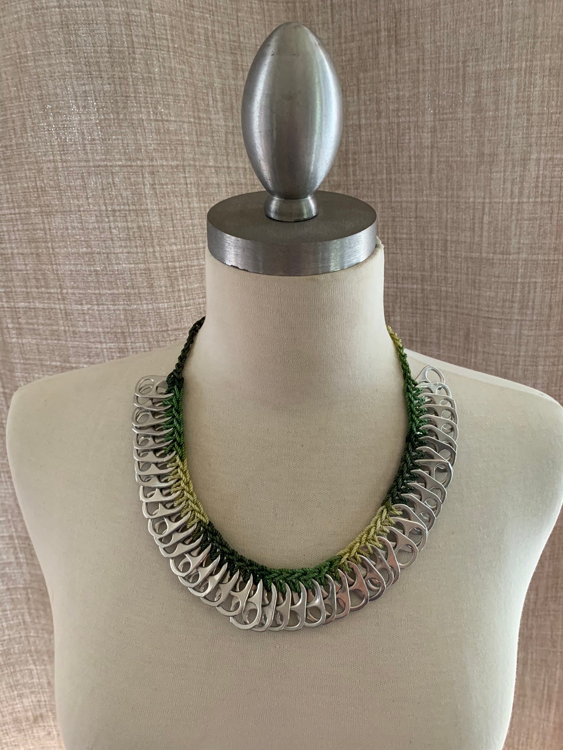 Necklace, Choker Handmade With Soda Top Pop /soda Tabs and Sturdy Nylon ...