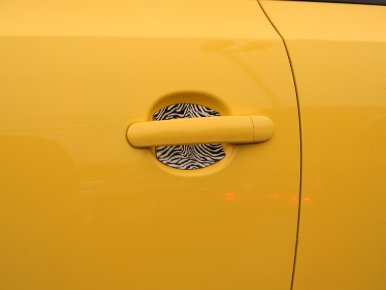 Zebra Print Auto Accessory New Car Door Handle Scratch Cover Guards ...