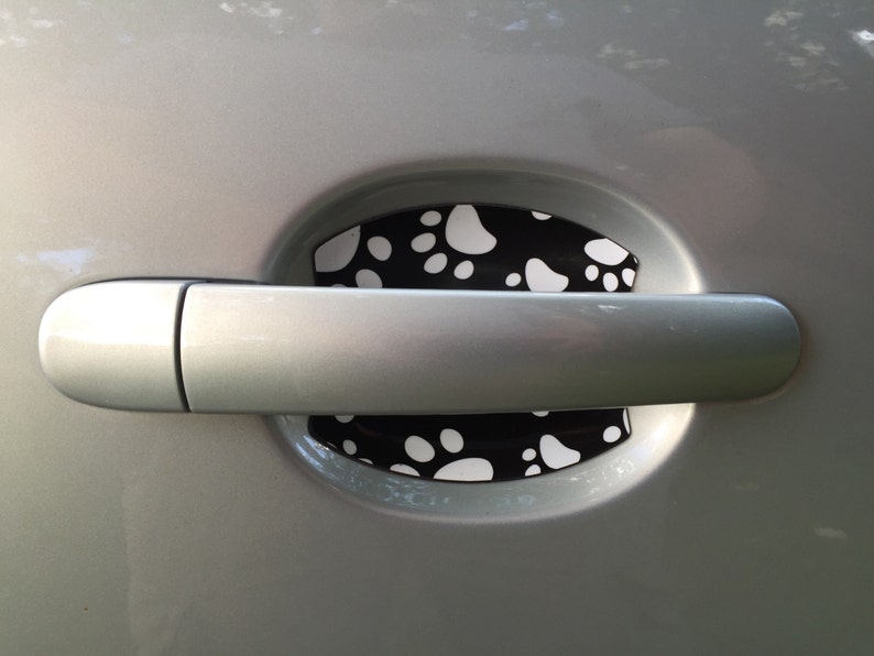Black and White Dog Paws Auto Accessory New Car Door Handle | Etsy