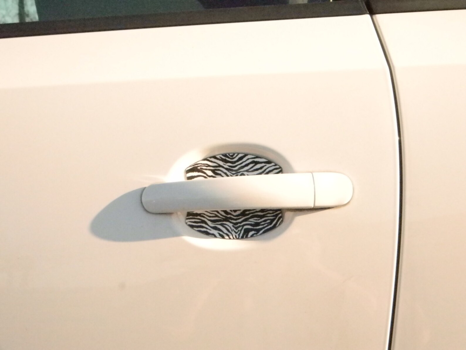 Zebra Print Auto Accessory New Car Door Handle Scratch Cover Guards ...