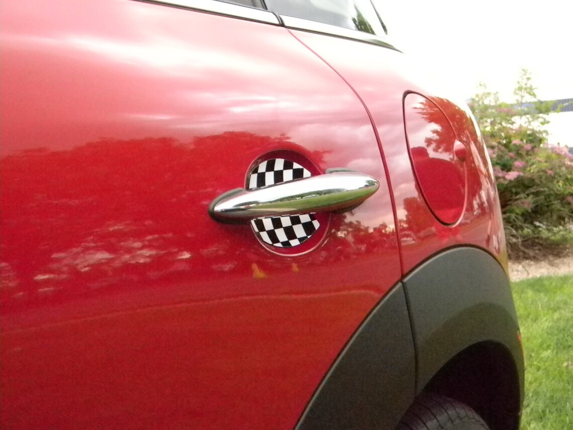 Mini Cooper Checkered Flag Auto Accessory New Car Door Handle - Etsy