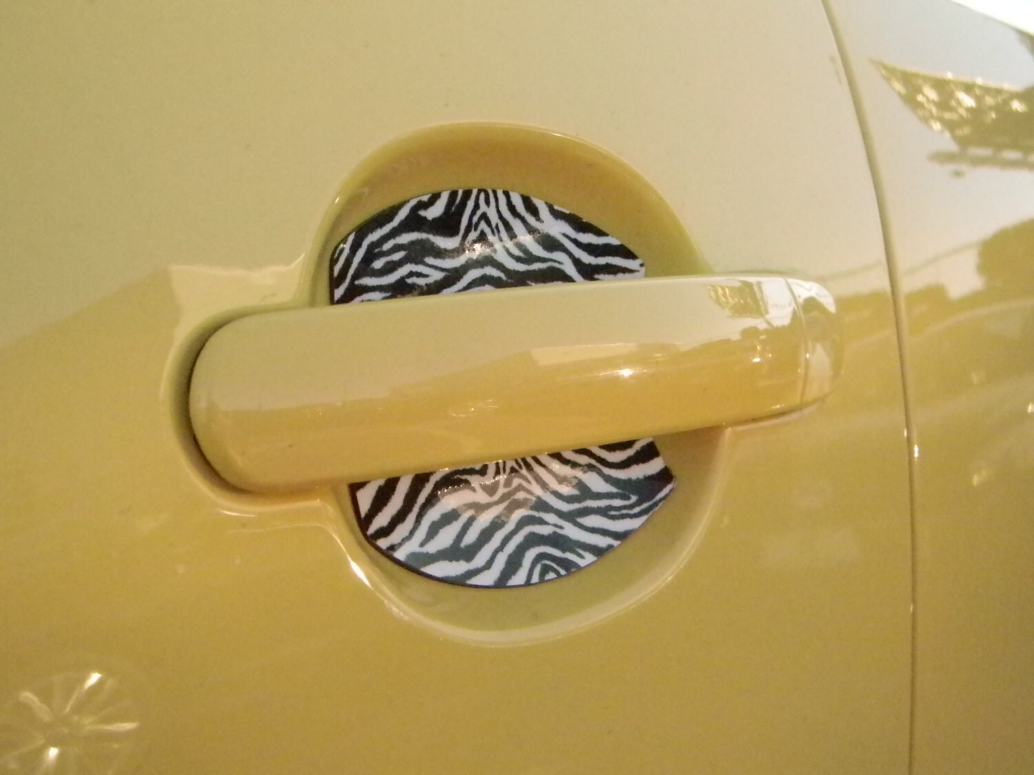 Zebra Print Auto Accessory New Car Door Handle Scratch Cover Guards ...
