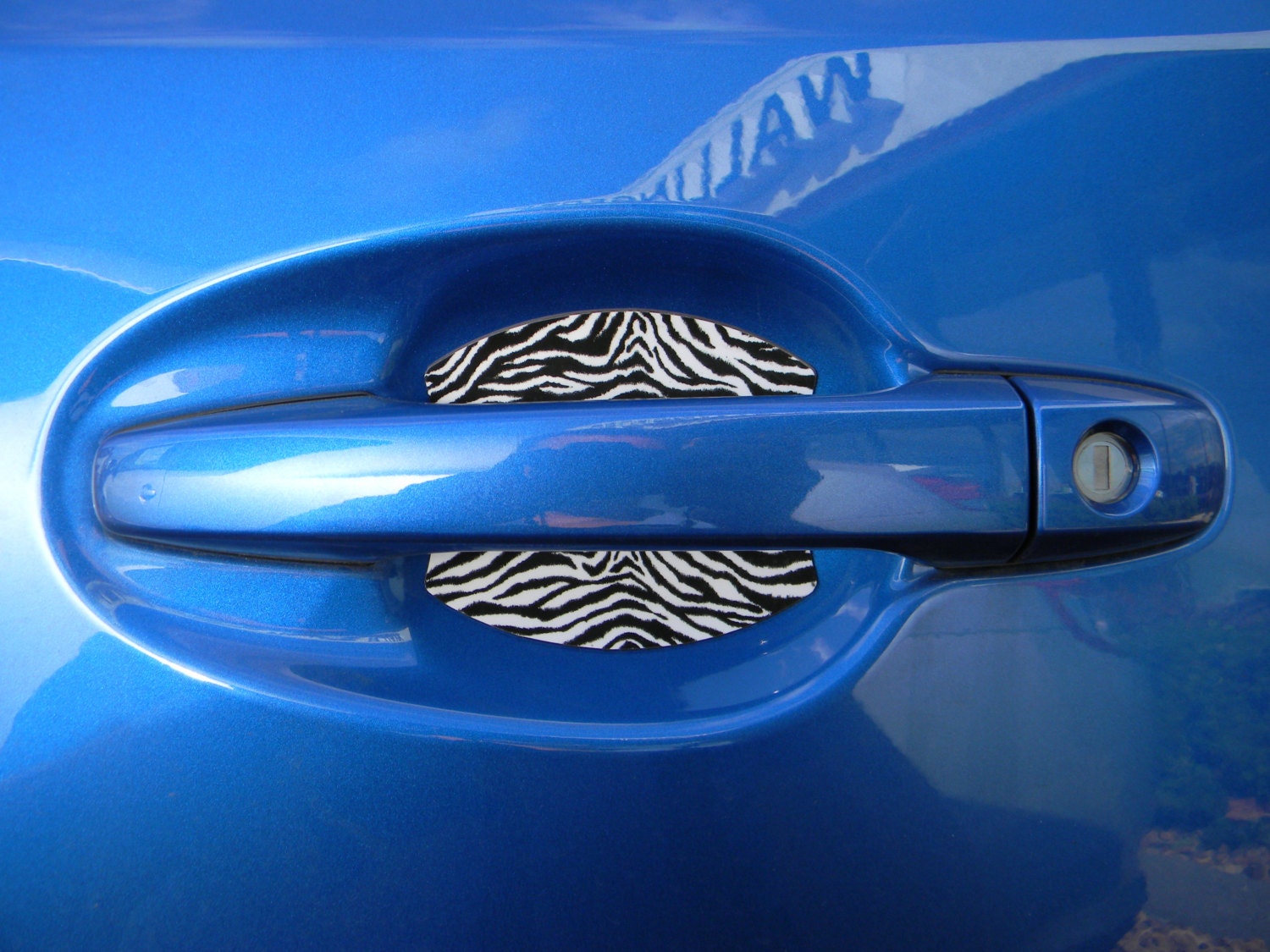Zebra Print Auto Accessory New Car Door Handle Scratch Cover Guards ...