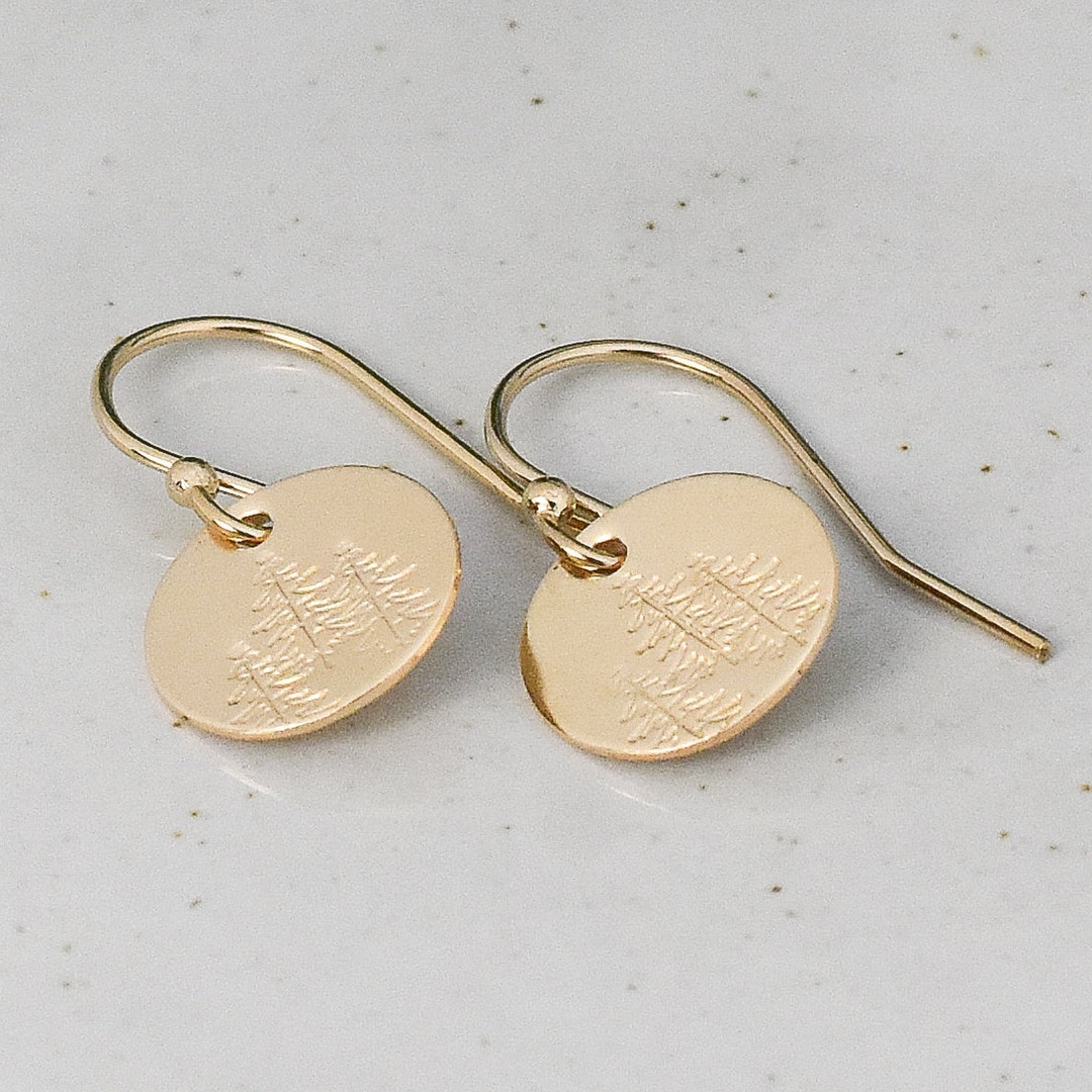 Evergreen Tree Earrings: Gold Filled or Sterling Silver Botanical ...