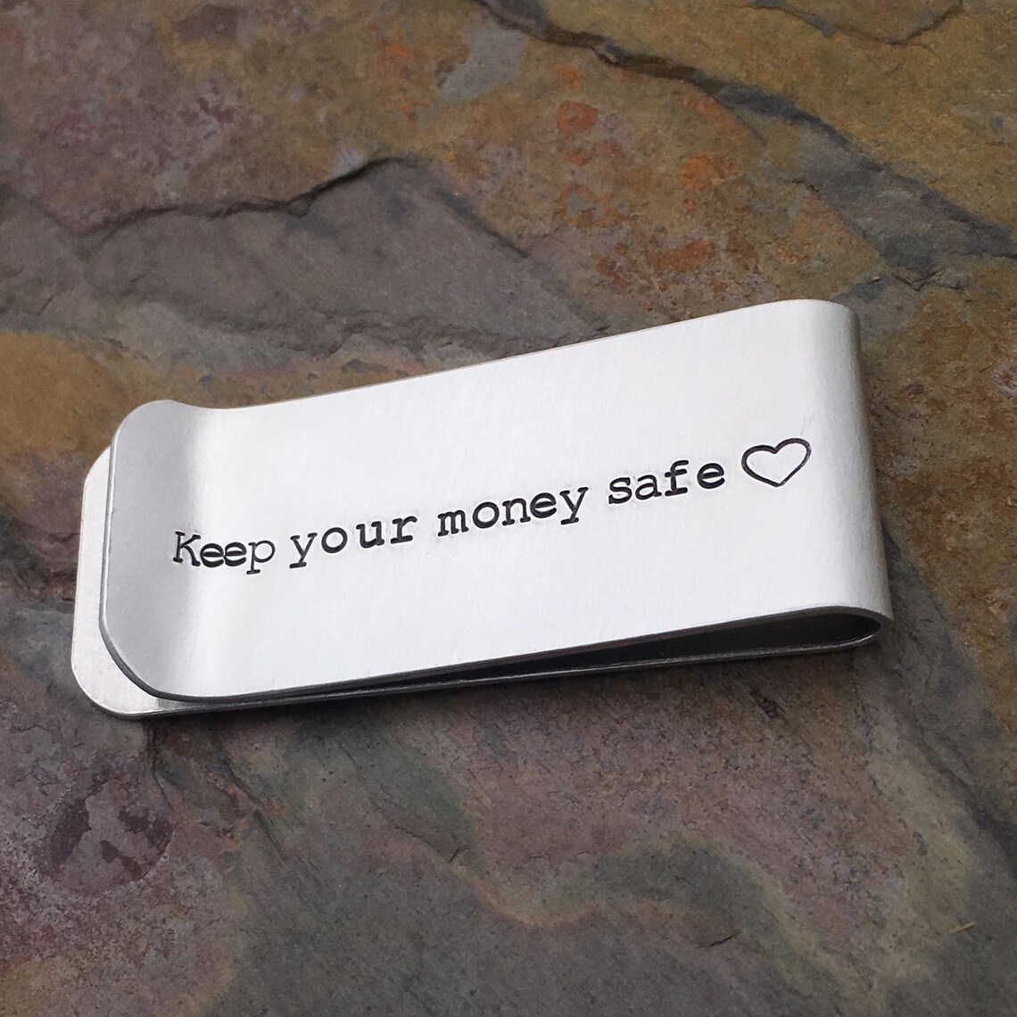 Custom Silver Aluminum Wallet Personalized Money Clip | Etsy