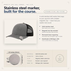 Custom Golf Ball Marker With Magnetic Hat Clip: Personalized Golfer ...