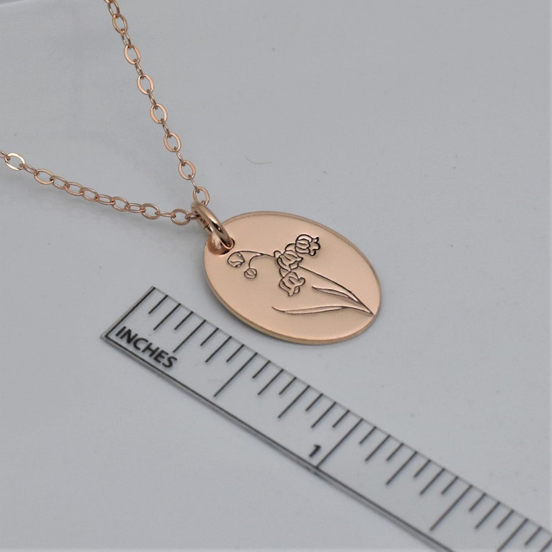 Lily of the Valley Birth Flower Necklace May Birth Month - Etsy