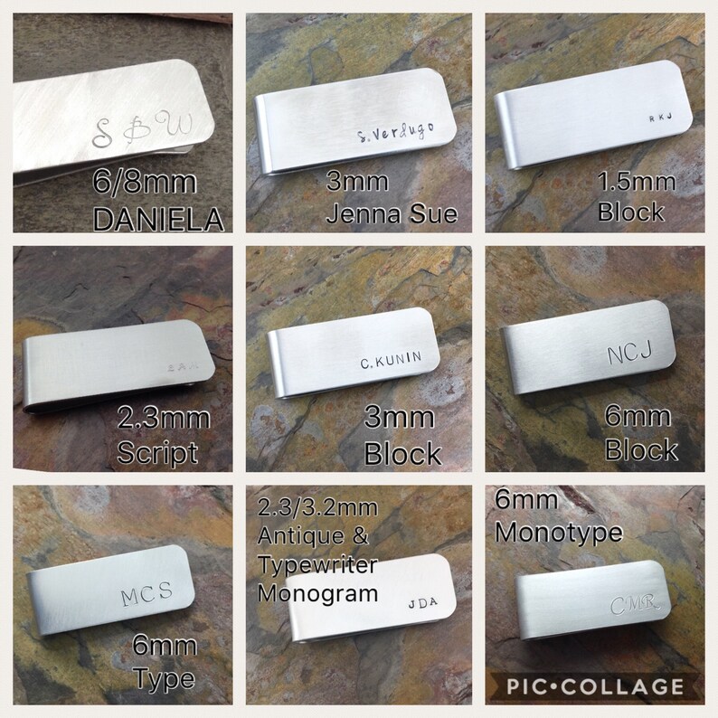 Personalized Men's Money Clip Custom Silver Stamped - Etsy