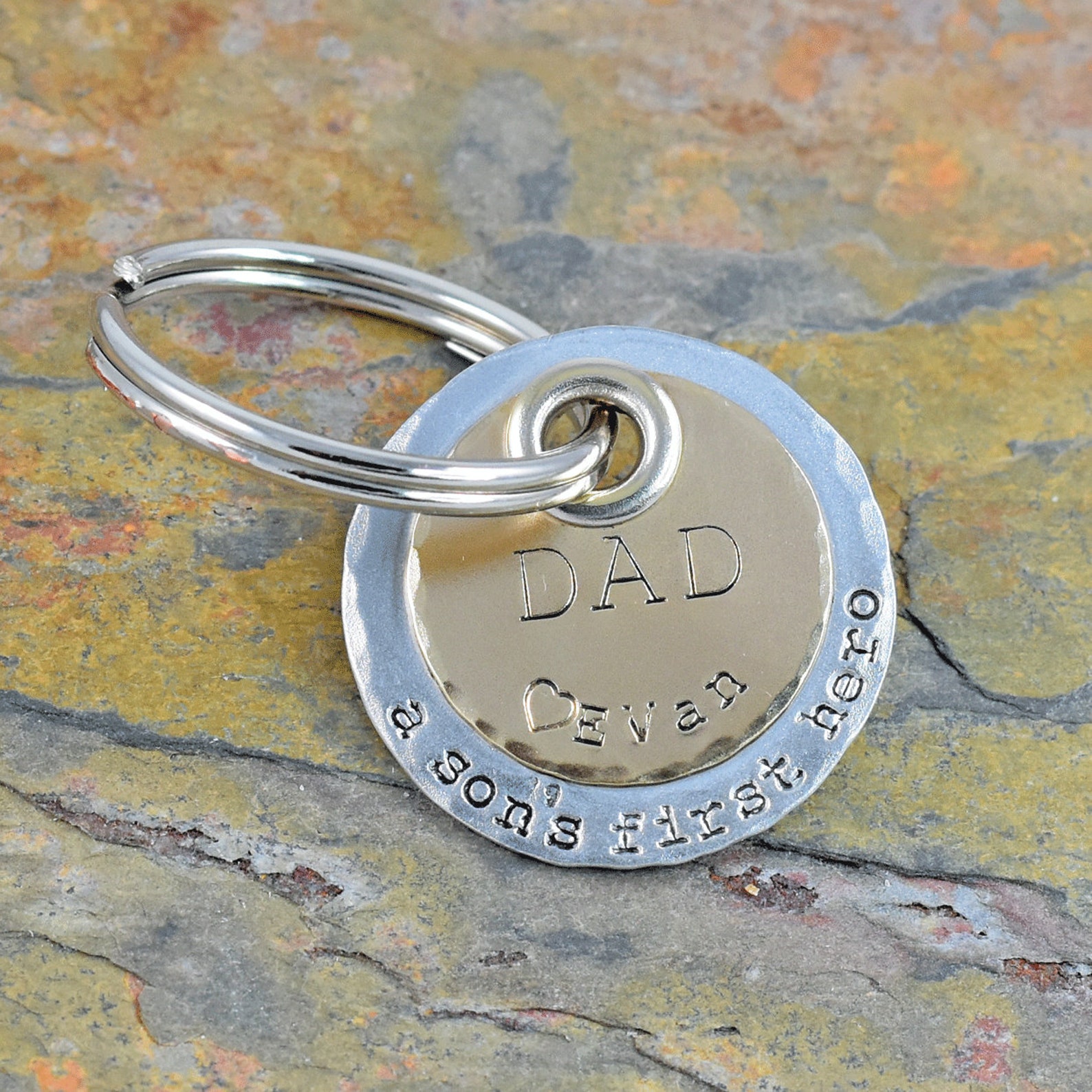 Personalized Dad Keychain A Son's First Hero Gift From - Etsy