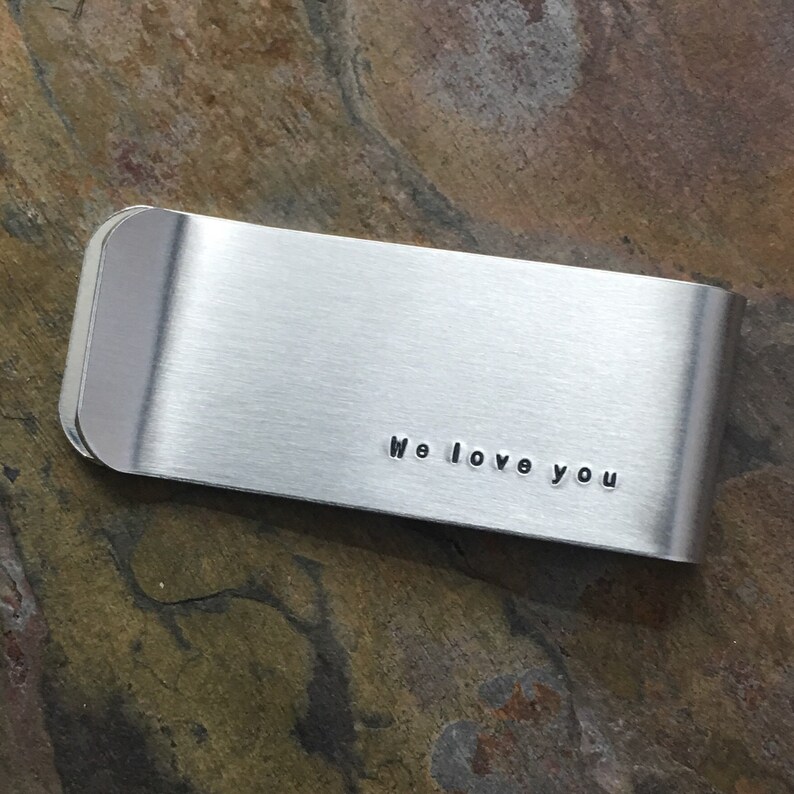 Personalized Money Clip, Silver Aluminum Wallet, Custom Money Holder ...