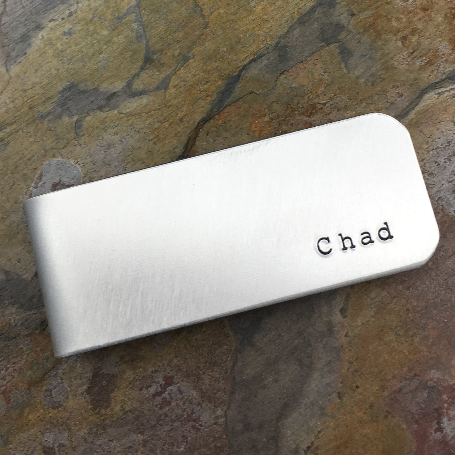 Personalized Money Clip, Silver Aluminum Wallet, Custom Money Holder ...