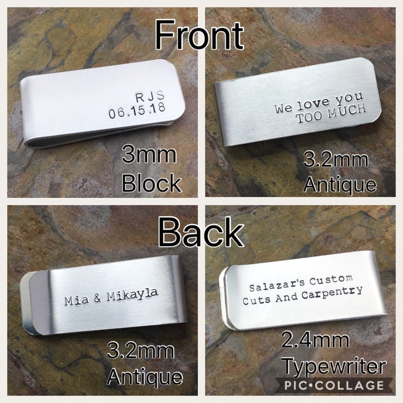 Personalized Men's Money Clip Custom Silver Stamped | Etsy