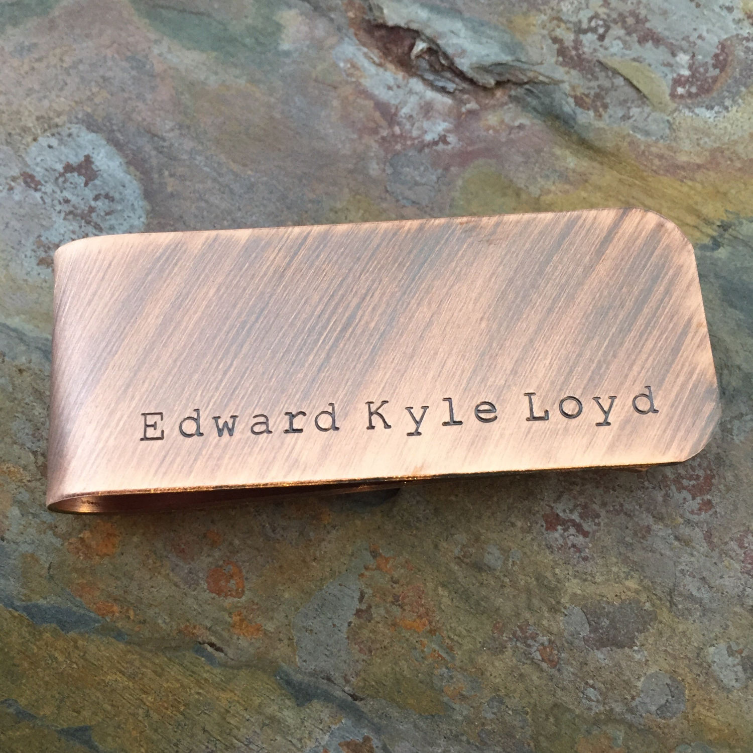 Personalized Money Clip Full Name Rustic Custom Copper - Etsy