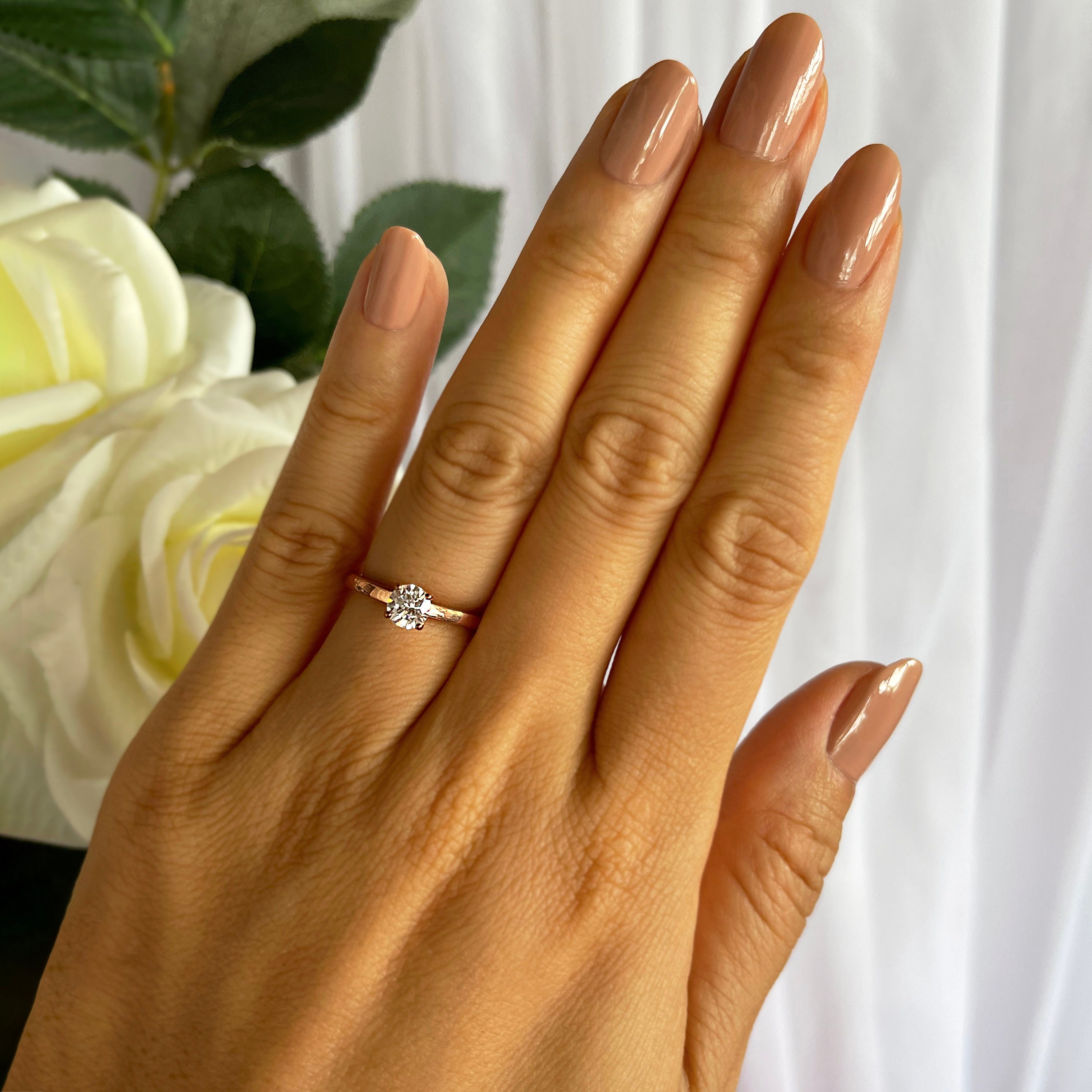 More Sizes 1/2 Ct Promise Ring Engagement Ring Round | Etsy