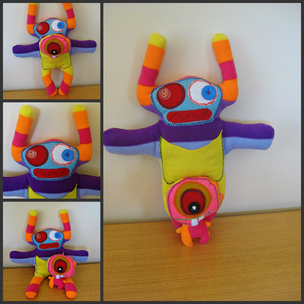 Soft little Monster Toys Stuffed and Cuddly for | Etsy