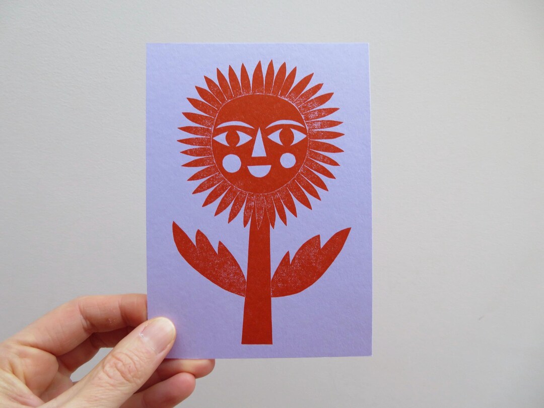Happy Dandelion A6 Print Lavender - Etsy