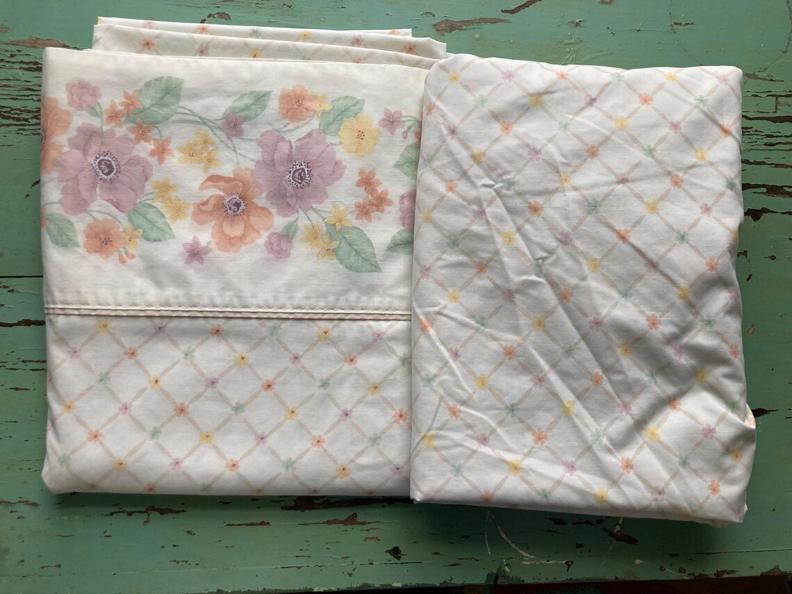Vintage Sheet Set, 1980's Grace Kelly Collection Springmaid - Etsy