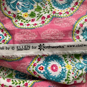 Clothworks Tuli Stylized Floral Multi Cotton , Pink 3 Yards Plus - Etsy