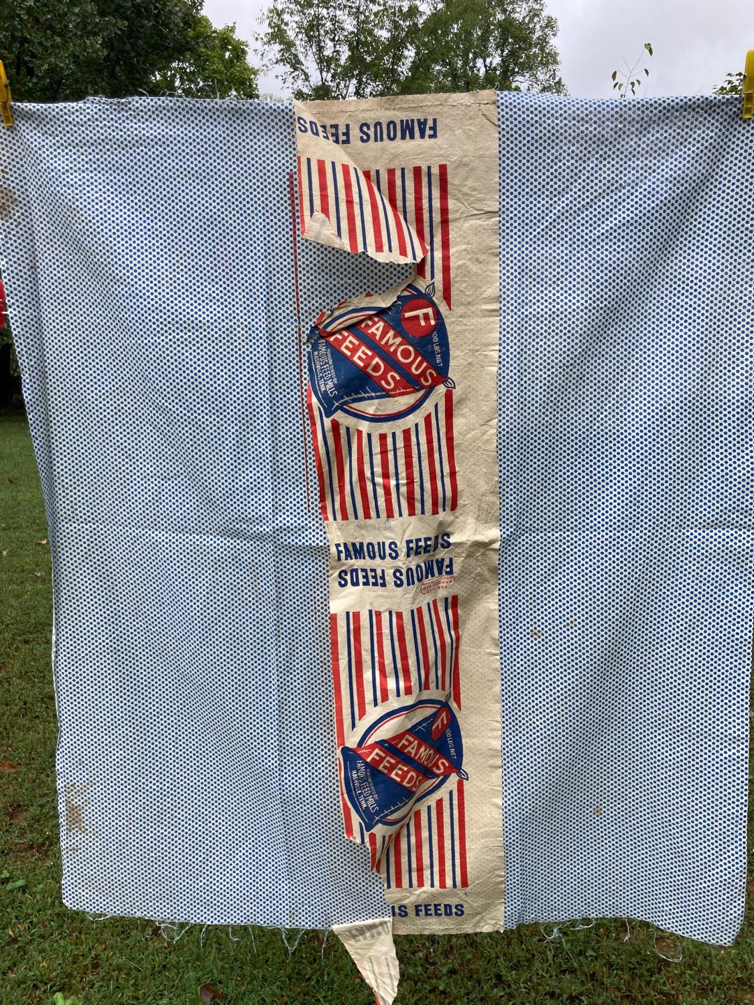 100 Lb Original Flour Sack With Original Label, Polkadot - Etsy