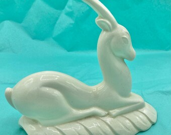 White Ceramic Deer | Etsy