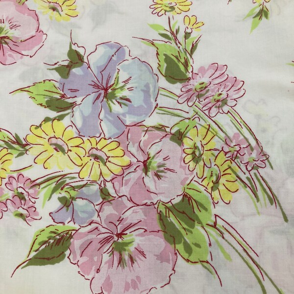 Shop Vintage Floral Sheet Online - Etsy