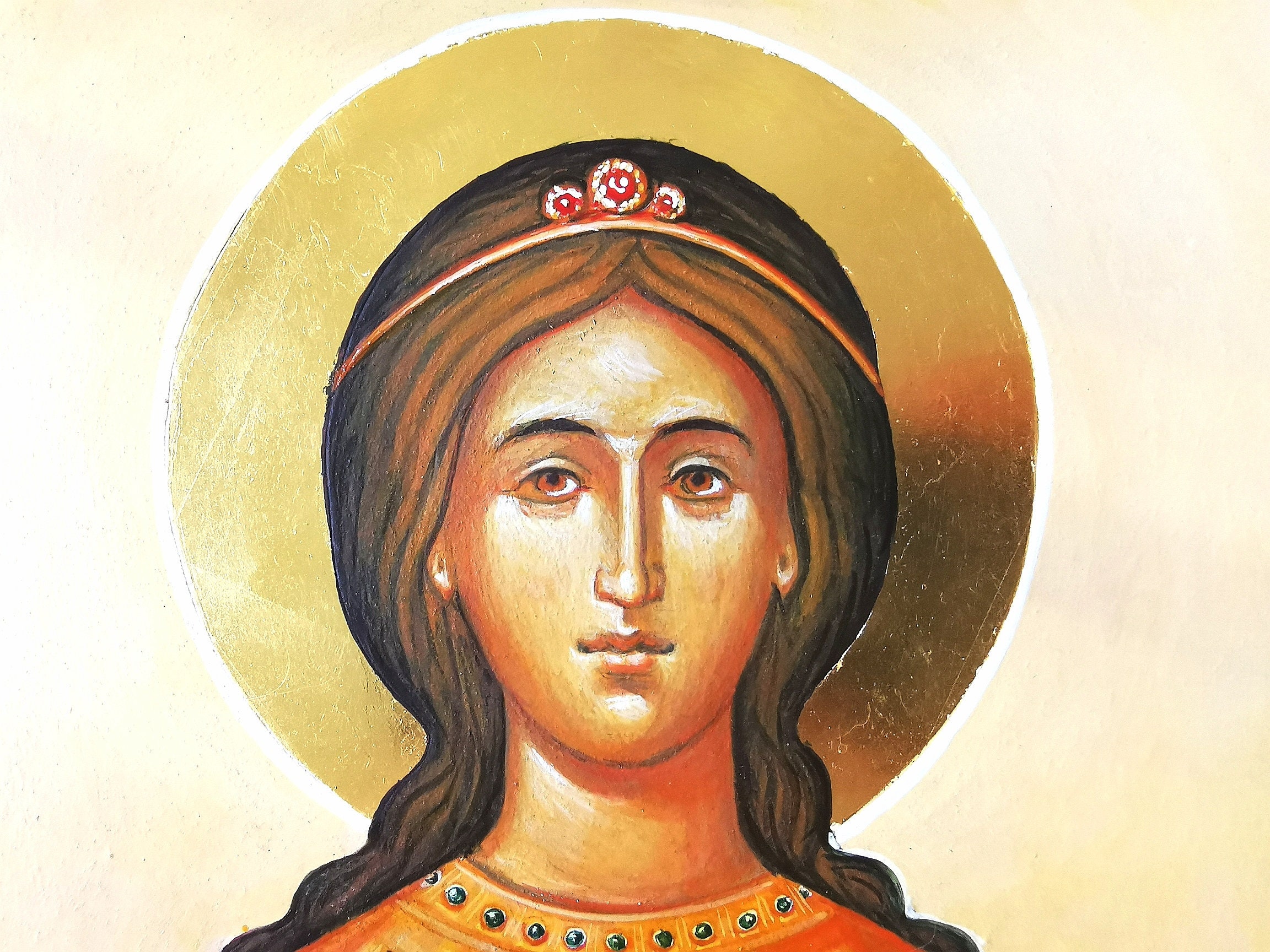 Saint Agnes of Rome - Handpainted, Artisanal, Religious Orthodox Icon ...