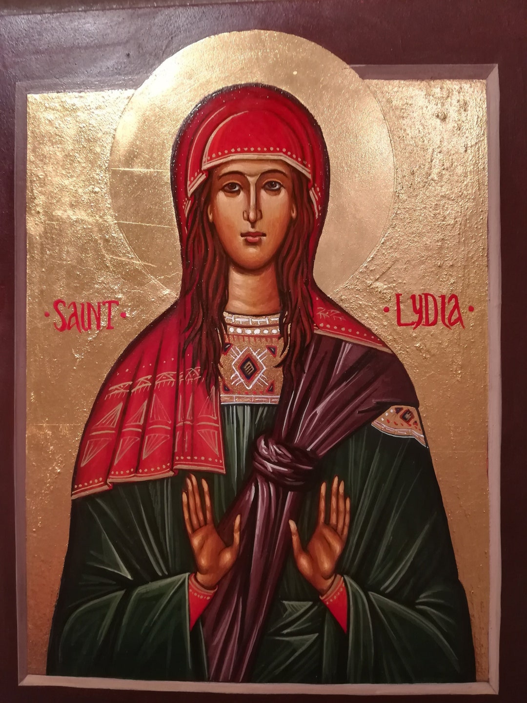 Saint Lydia - Handpainted, Artisanal, Religious Orthodox Icon, Icon of ...