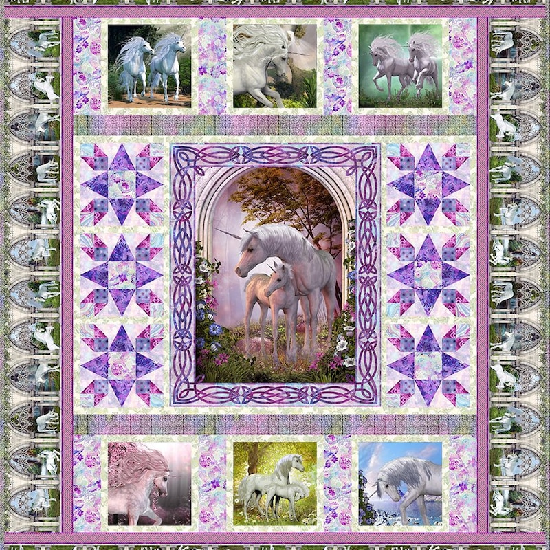Unicorn Quilt - Etsy