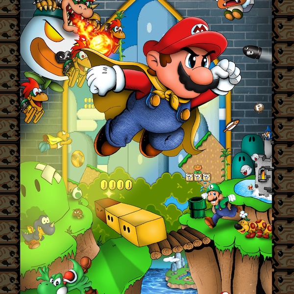 Super Mario World Poster - Etsy
