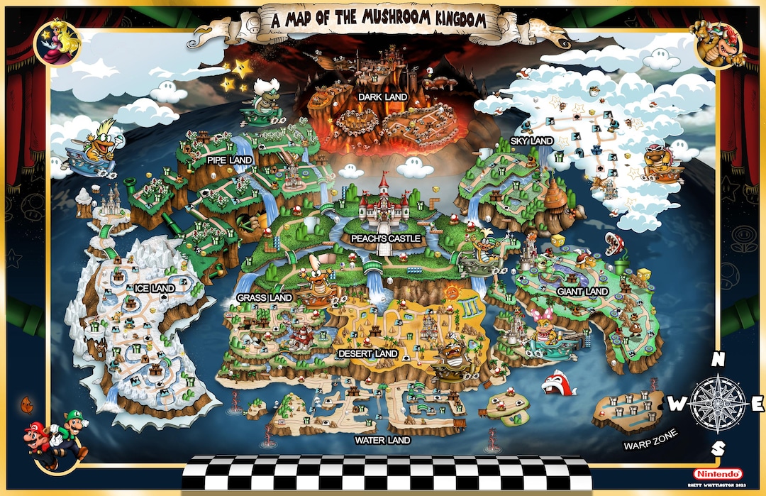 Super Mario 3 World Map High Resolution Digital File - Etsy