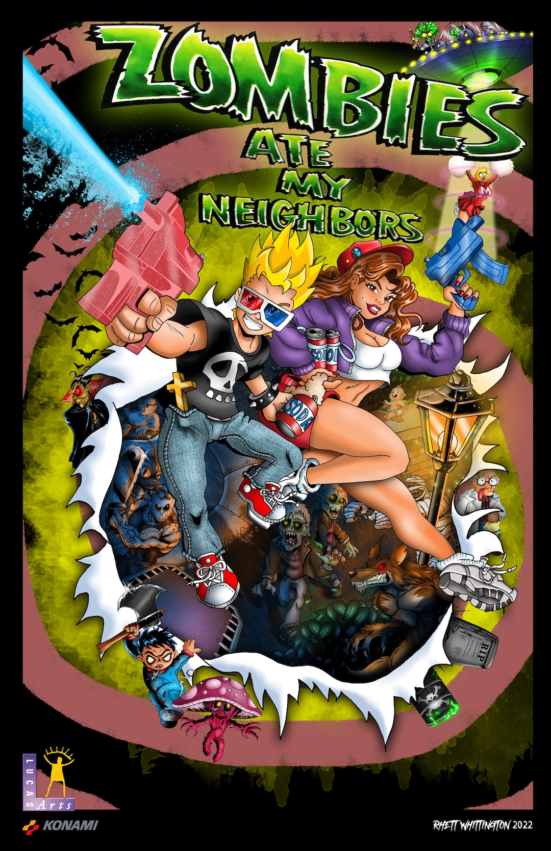 Zombies Ate My Neighbors Poster Etsy