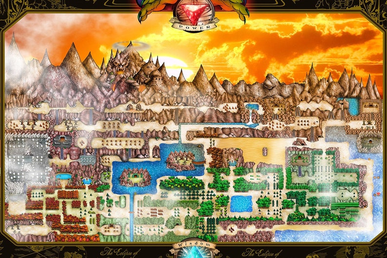 NES Legend of Zelda Overworld Map - Etsy