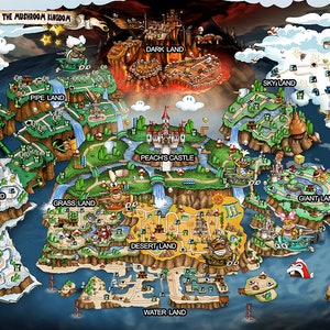 Super Mario Bros 3 World Map - Etsy