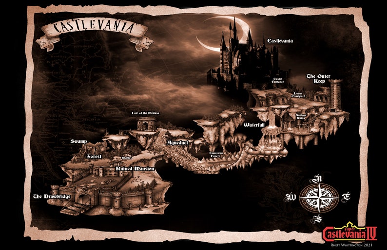 Super Castlevania 4 World Map - Etsy