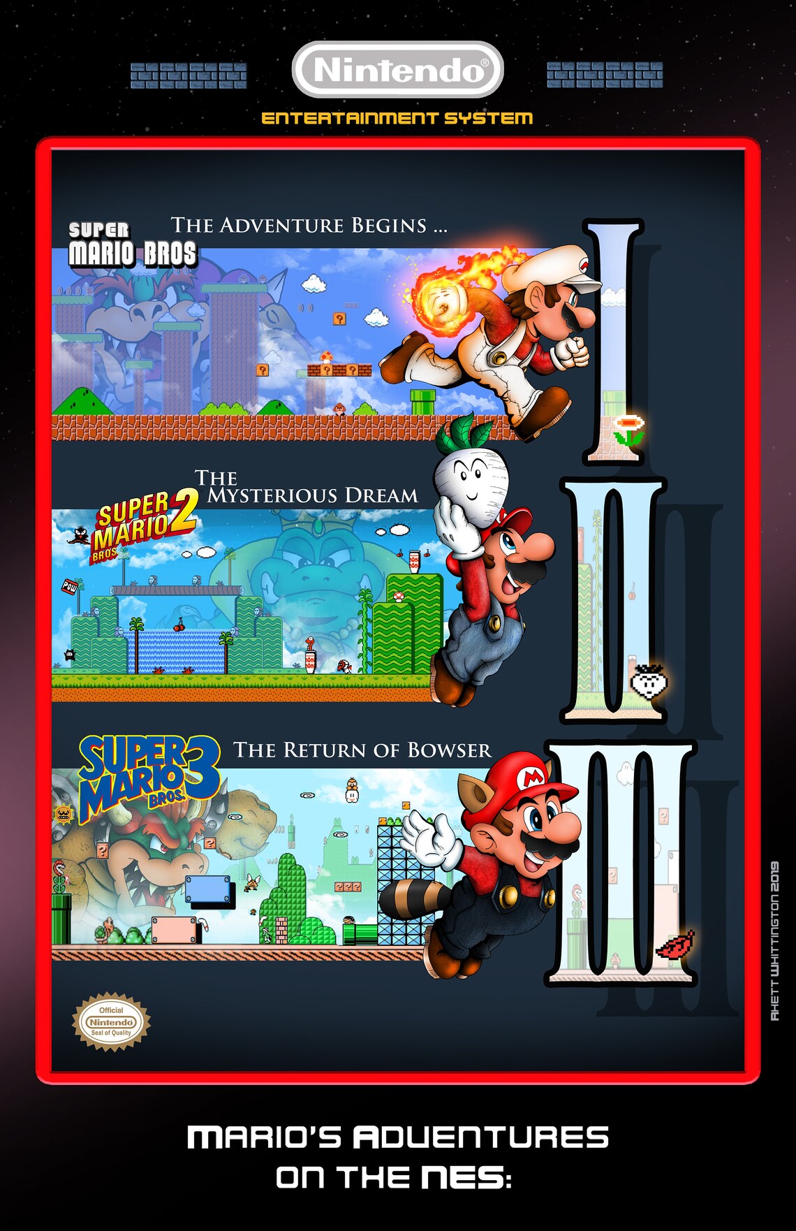 Mario 1 2 & 3 Poster | Etsy