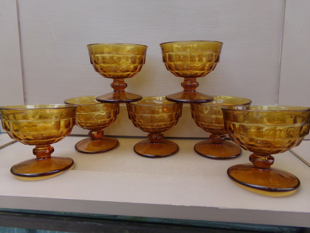 Yellow Sherbet or Desert Dishes Set of 7 Excellent Used - Etsy