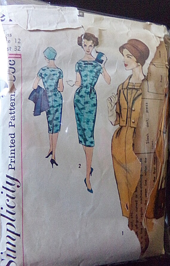 Complete Pattern Size 11 Dress Vintage Simplicity Dress Pattern #2311 ...