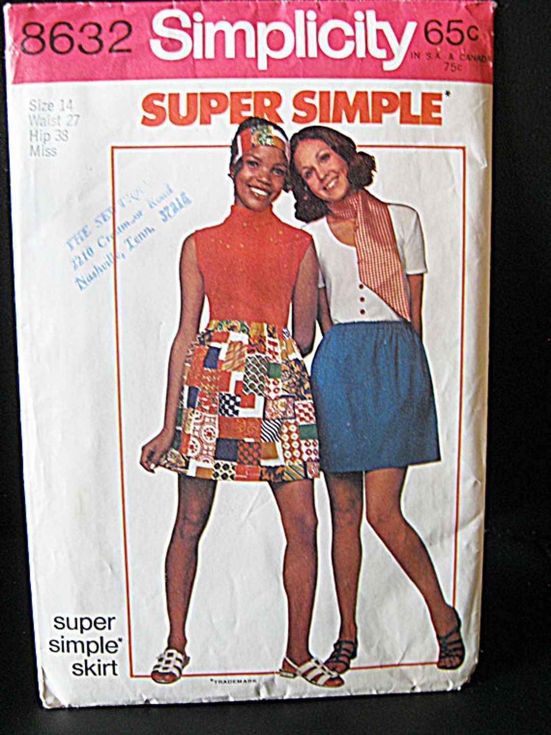Simplicity Super Simple Skirt Pattern 8632 Misses Size 12 - Etsy