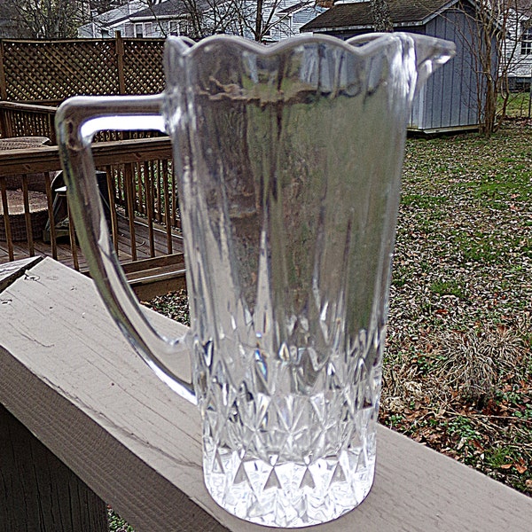 Heavy Glass Pitcher - Etsy