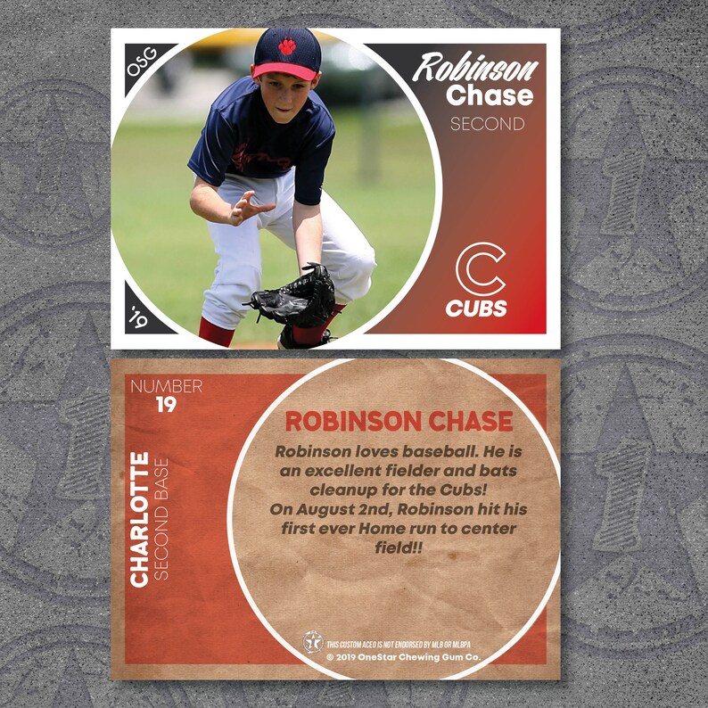 Custom Baseball Card 2019 Digital File - Etsy